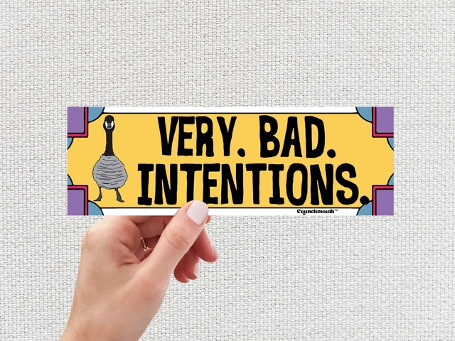 DOPASTICKER Canada Goose Sticker, Very Bad Intentions, Angry Goose ...