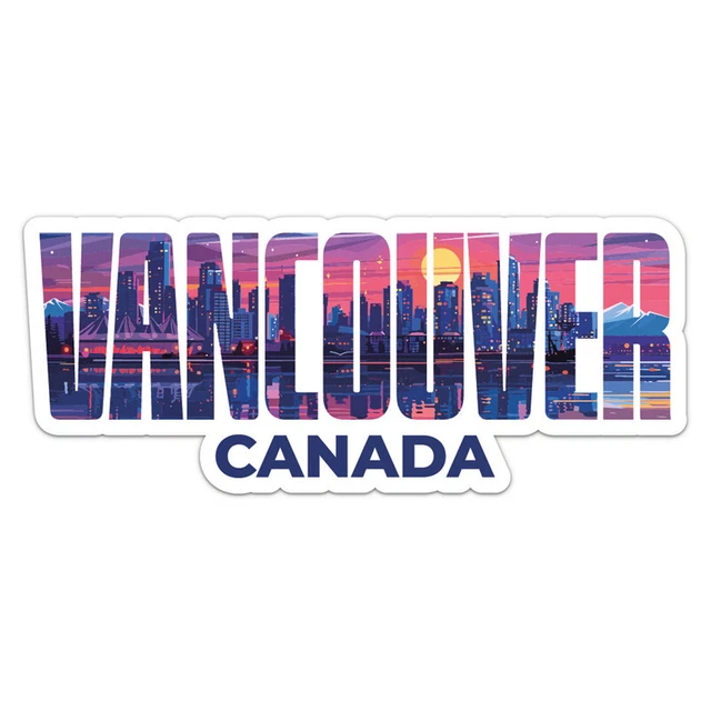 DOPASTICKER Canada Vancouver City Sticker Decal Phone Decal Water ...