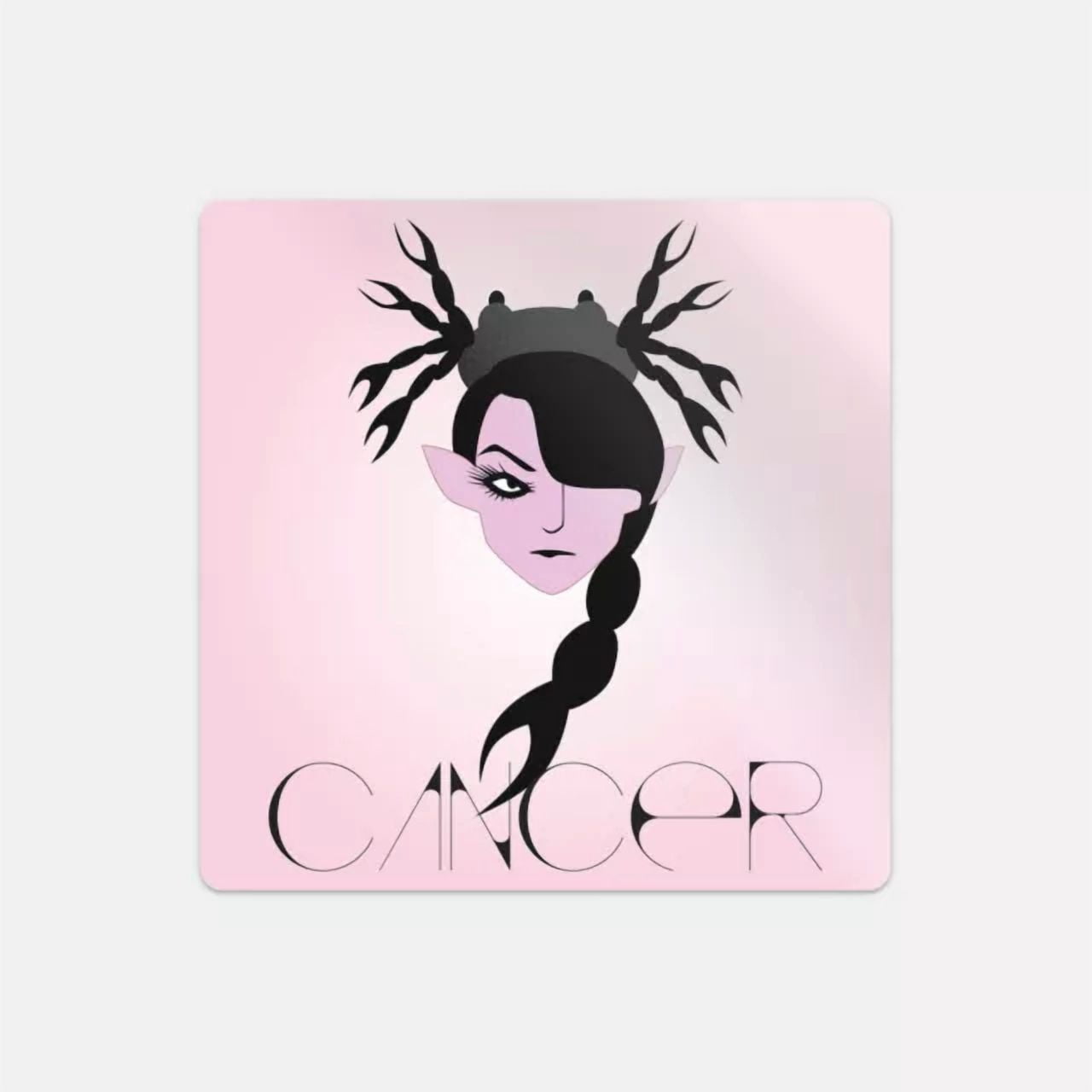 DOPASTICKER Cancer Zodiac Sign Gothic Elf Sticker Decal Phone Decal ...
