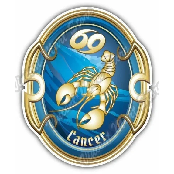 DOPASTICKER Cancer Zodiac Sign Horoscope Astrology Car Sticker Decal Phone Decal Water Bottle ...