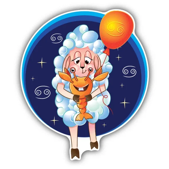 DOPASTICKER Cancer Zodiac Sign Lamb Car Sticker Decal Phone Decal Water ...