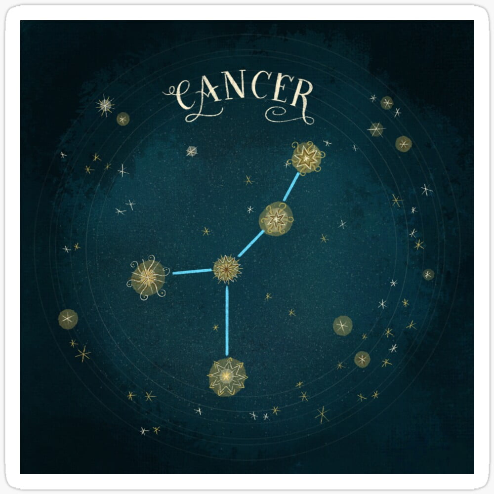 DOPASTICKER Cancer Zodiac Sticker Phone Sticker, Latop Sticker, Lover ...