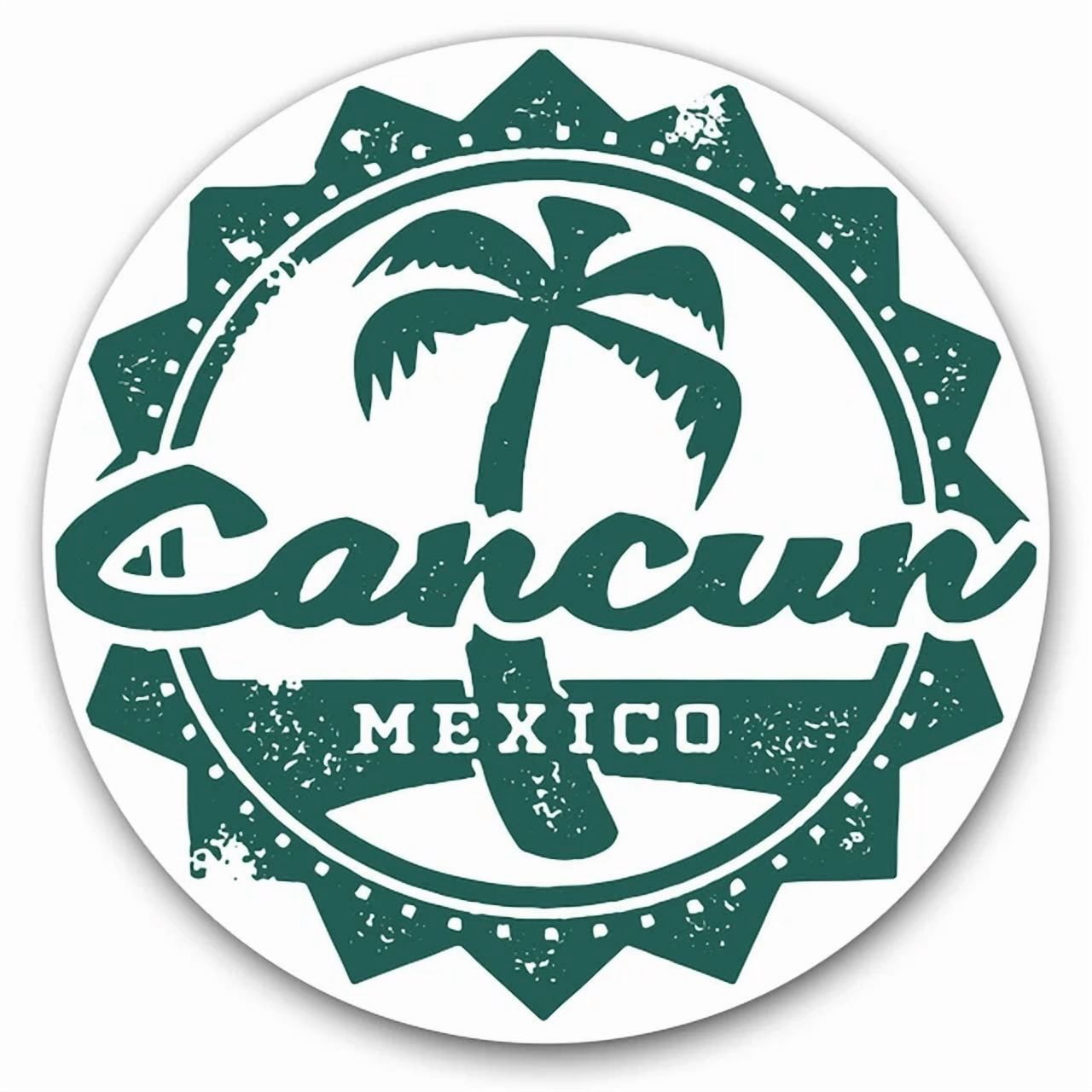 DOPASTICKER Cancun Mexico Palm Tree Mexi.Can Cool Gift Decorative ...