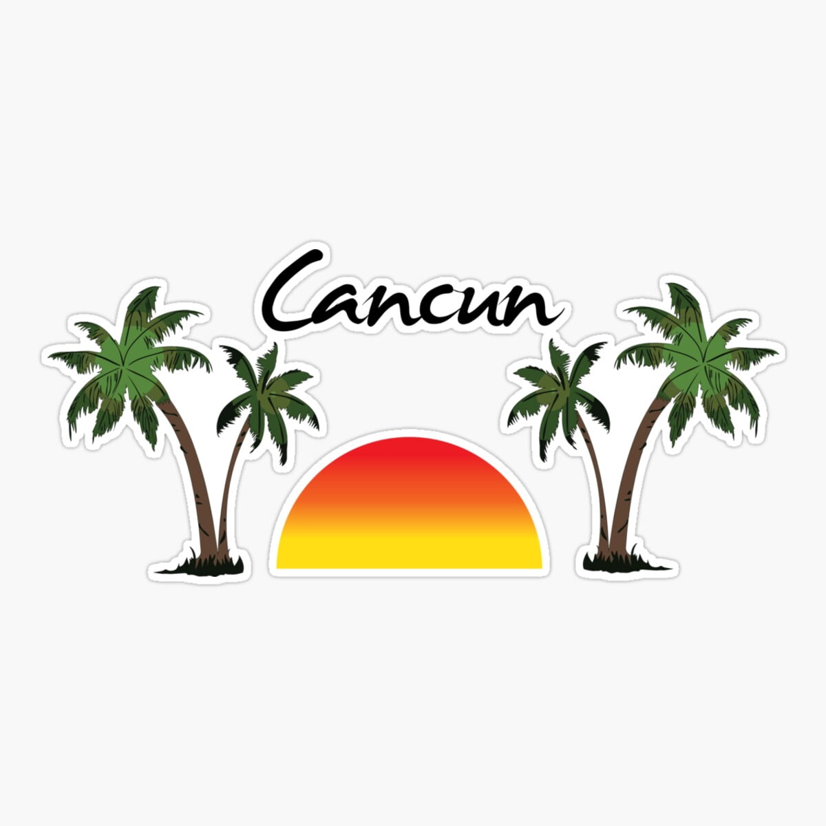 DOPASTICKER Cancun Mexico Sticker, Phone Sticker Water Bottle Sticker ...