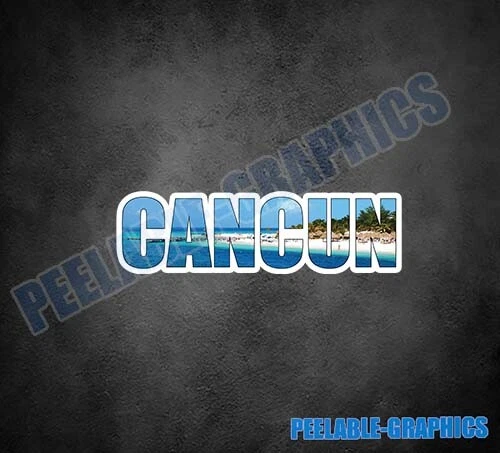DOPASTICKER Cancun Mexico Vacation Sea Ocean Sticker Souvenir Gift ...