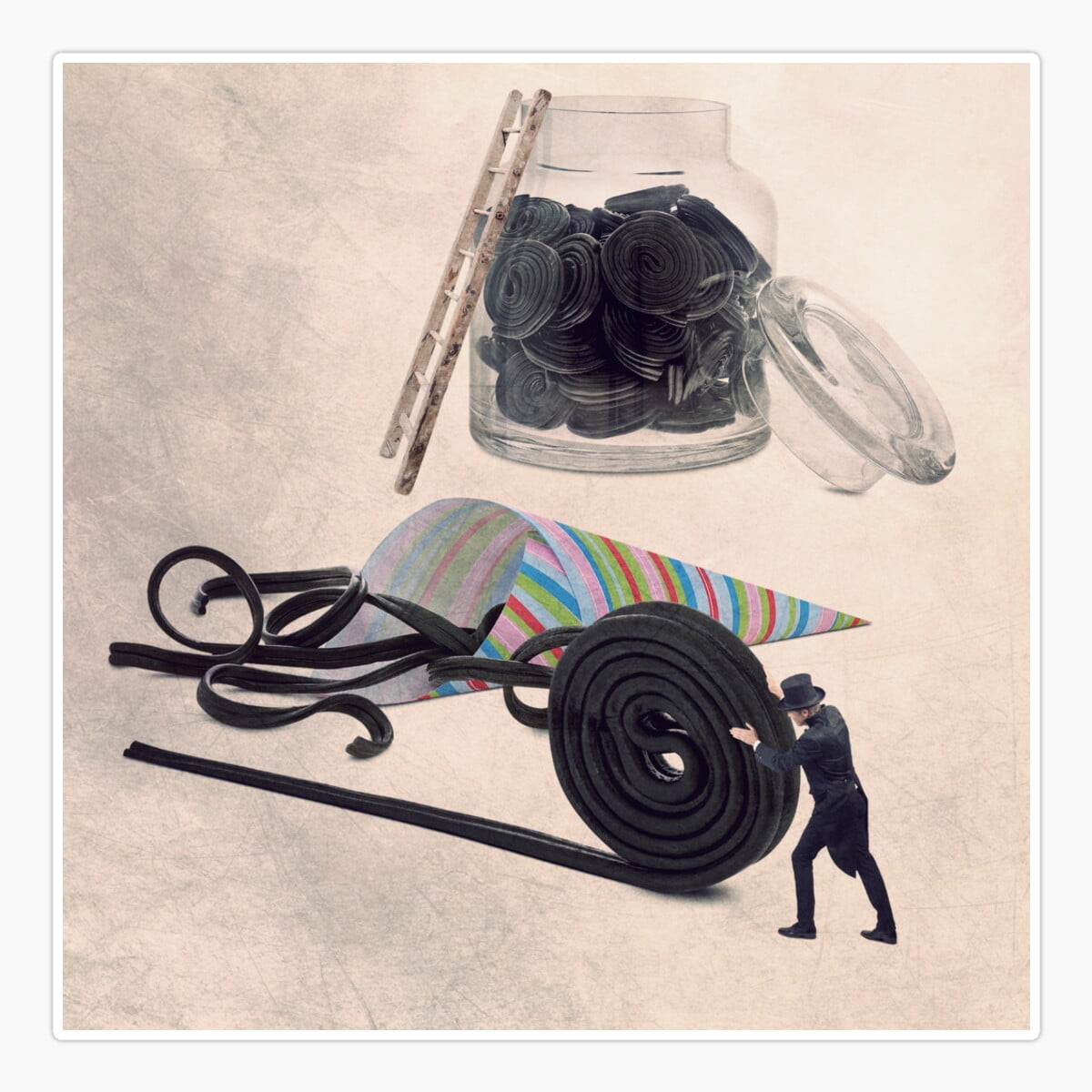 DOPASTICKER Candy And Licorice Print Sticker, Phone Sticker Car ...