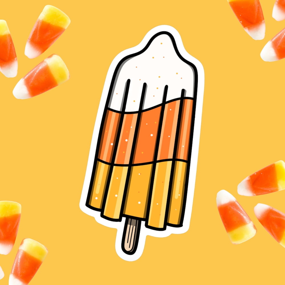 DOPASTICKER Candy Corn Rocket Pop Sticker: Hal.Low.Een Popsicle Art ...