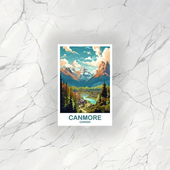 DOPASTICKER Canmore Alberta Travel Sticker Water Bottle, Scrapbook ...