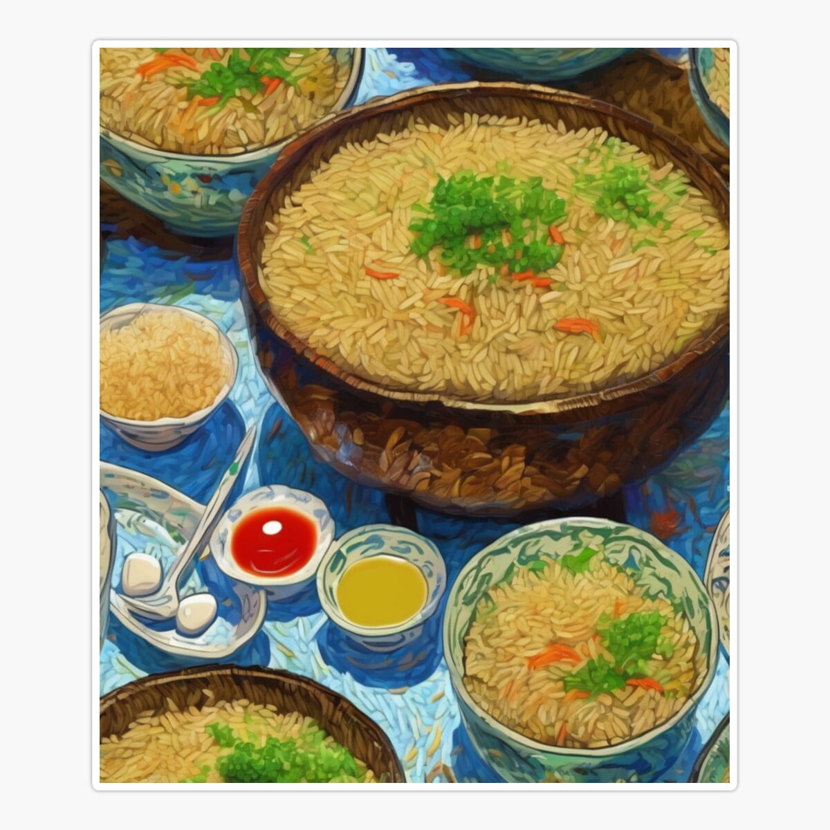 DOPASTICKER Cantonese Ried Rice A Lavorul Delight Sticker, Phone ...