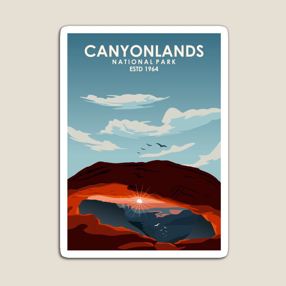 DOPASTICKER Canyonlands National Park Travel Poster Room Decor Art ...