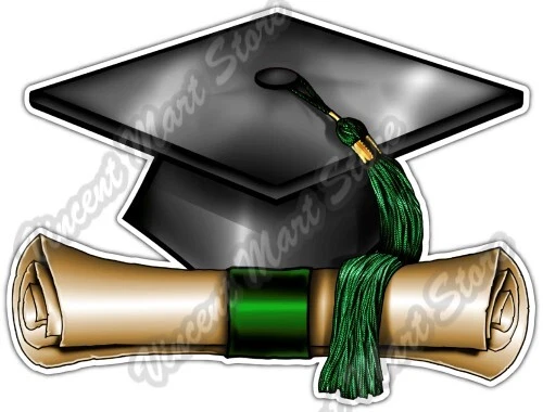 DOPASTICKER Cap Diploma Graduation Education Graduate Car Sticker Decal ...