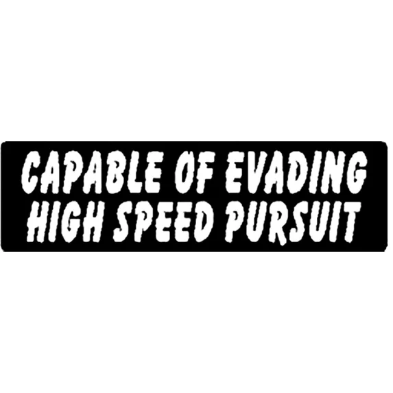 DOPASTICKER Capable Of Evading High Speed Pursuit Sticker Phone Decal ...