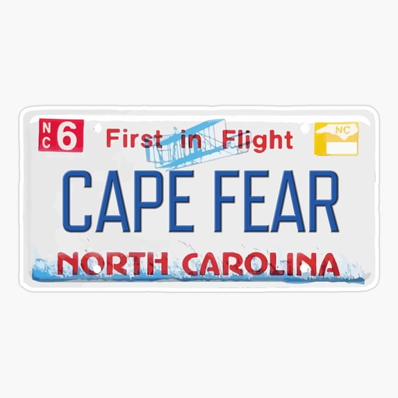 DOPASTICKER Cape Fear License Plate Sticker, Phone Sticker Car Sticker ...
