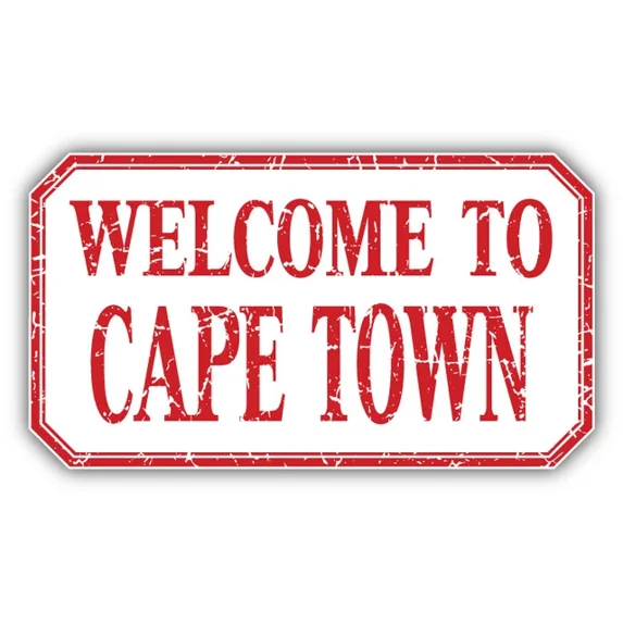 DOPASTICKER Cape Town Grunge Travel Welcome Sticker Decal Phone Decal ...