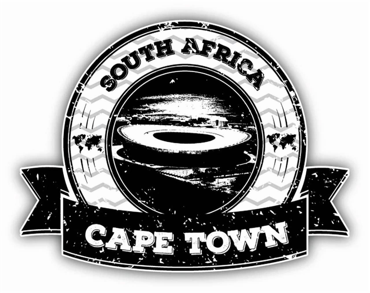 DOPASTICKER Cape Town South Africa Grunge Rubber Travel Sticker Decal ...