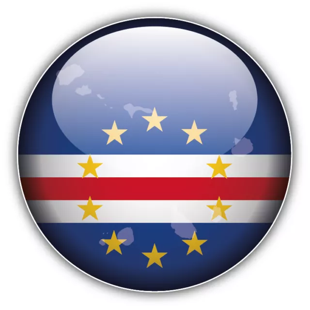 DOPASTICKER Cape Verde Map Flag Sticker Decal Phone Decal Water Bottle ...