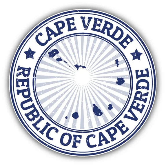 DOPASTICKER Cape Verde Map Grunge Rubber Sticker Decal Phone Decal ...