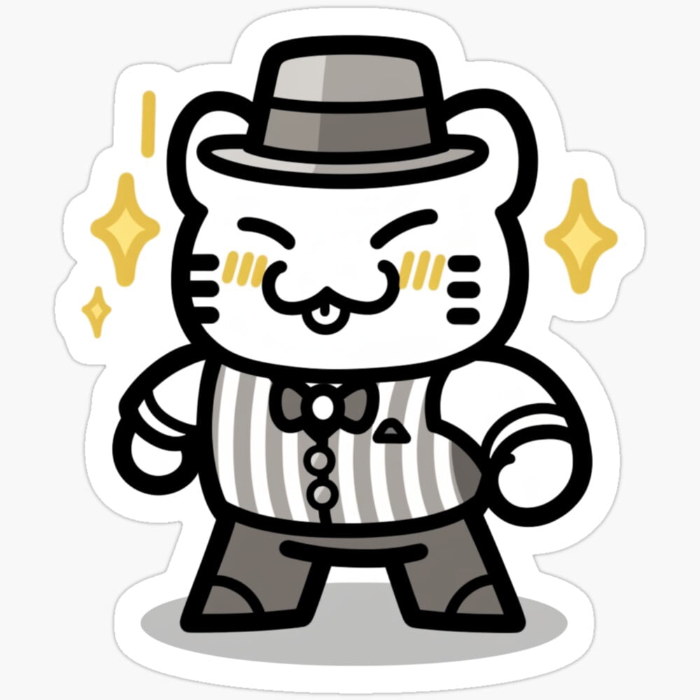 DOPASTICKER Capitakitten The Business Cat Gift You - Phone Stickers ...