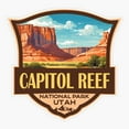 DOPASTICKER Capitol Reef National Park Illustration Retro Badge Sticker ...