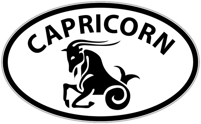 DOPASTICKER Capricorn Horoscope Zodiac Astrology Oval Car Window ...