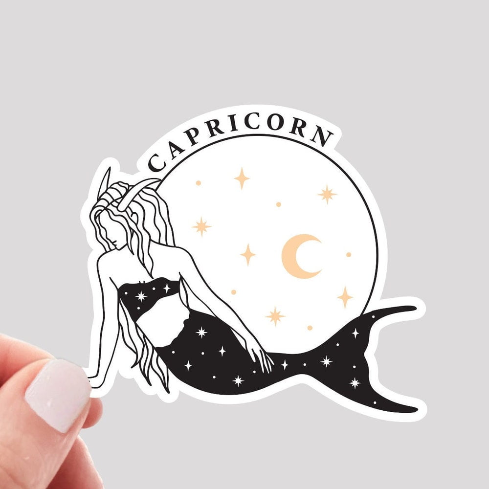 DOPASTICKER Capricorn Sticker, Zodiac Capricorn Sticker, Capricorn Girl ...