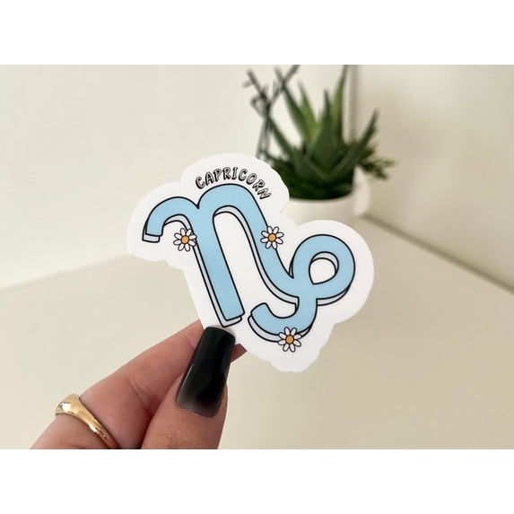 DOPASTICKER Capricorn Sticker, Zodiac Signs, Astrology Sticker, Trendy ...