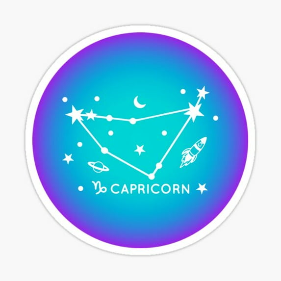 DOPASTICKER Capricorn Zodiac Sign Aura Sticker Gift You, Phone Sticker ...