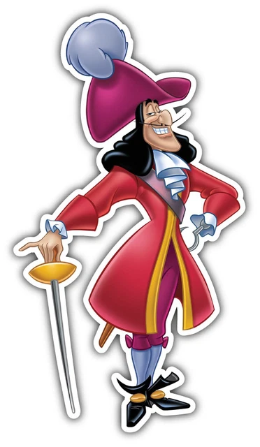 DOPASTICKER Captain James Hook Peter Pan Cartoon Sticker Decal Phone ...