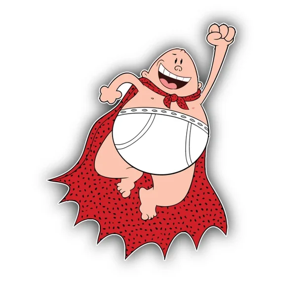 DOPASTICKER Captain Underpants Cartoon Sticker Decal Phone Decal Water ...