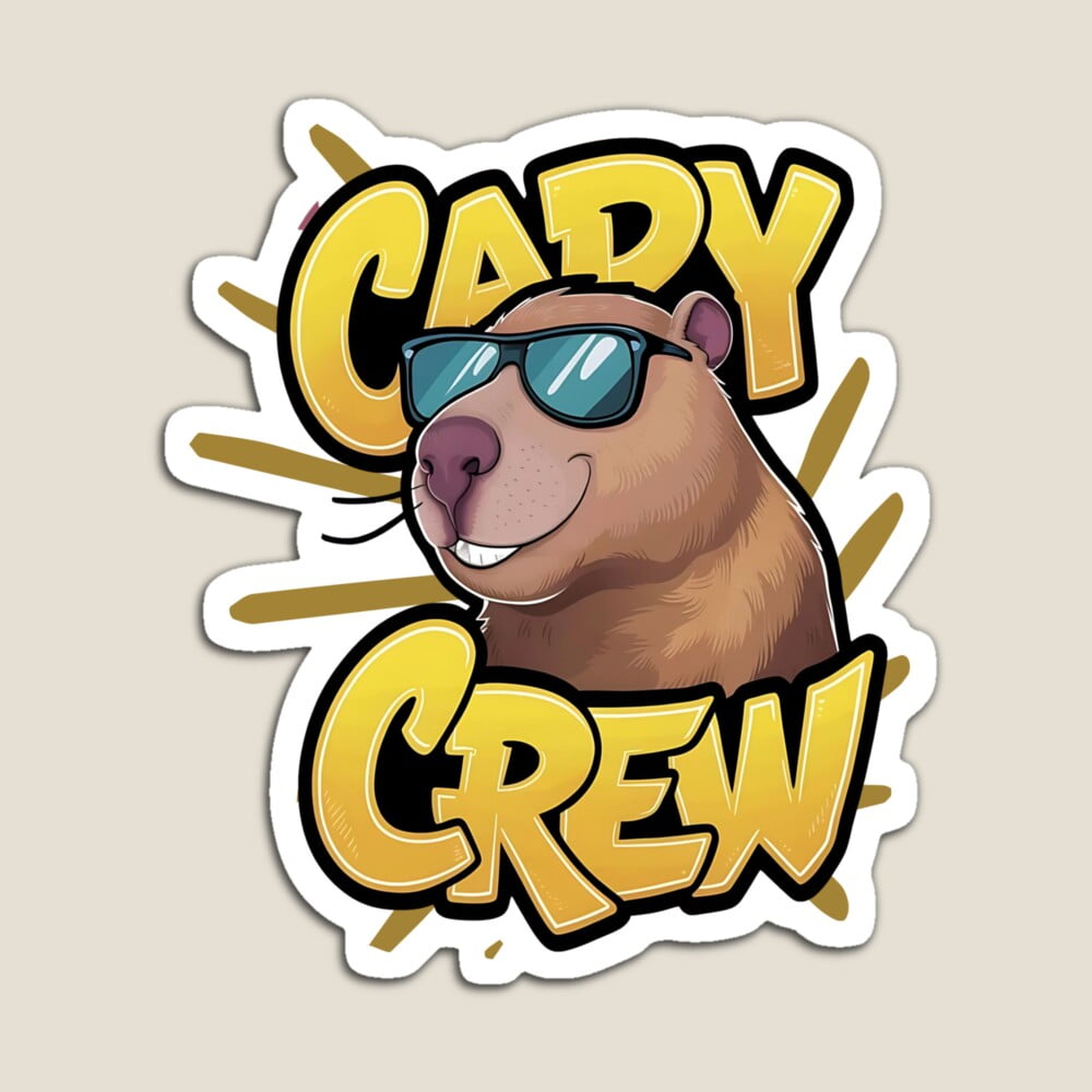 DOPASTICKER Capy Crew - Groovy Capybara - Be Cappy - Sweet Capybara ...