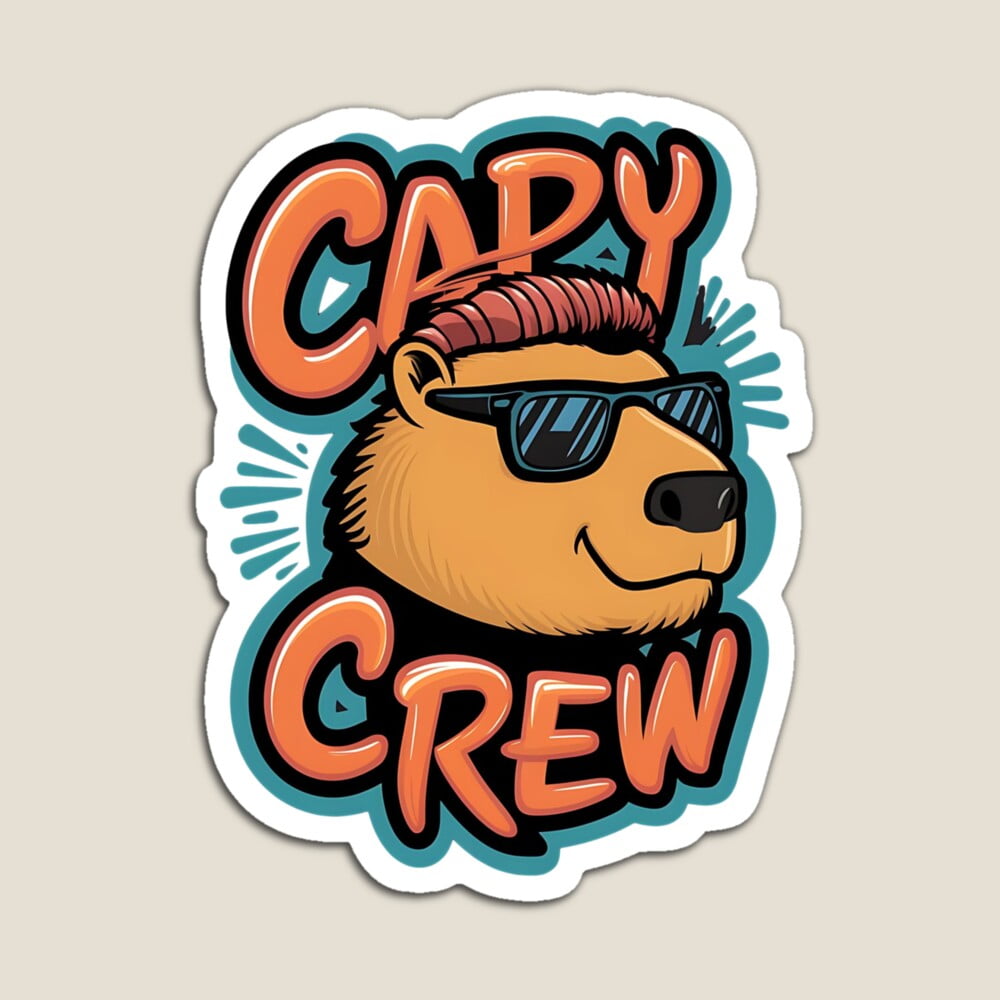 DOPASTICKER Capy Crew - Groovy Capybara - Be Cappy - Sweet Capybara ...