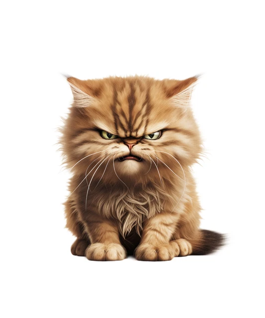 DOPASTICKER Car Sticker Angry Cat Sticker Phone Sticker, Latop Sticker ...