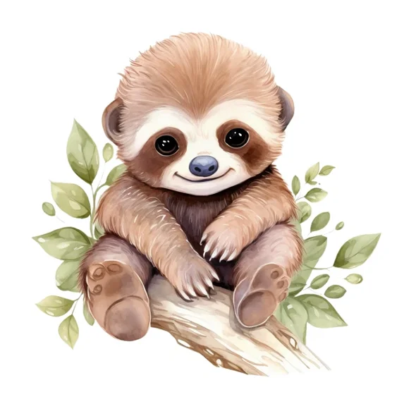 DOPASTICKER Car Sticker Baby Sloth Sticker Phone Sticker, Latop Sticker ...