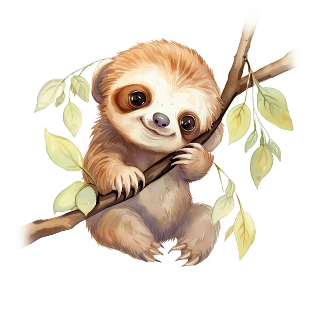 DOPASTICKER Car Sticker Baby Sloth Sticker Phone Sticker, Latop Sticker ...