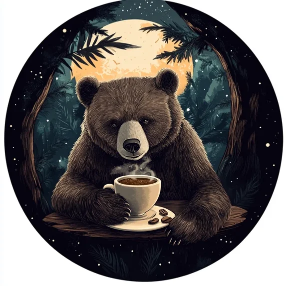 DOPASTICKER Car Sticker Bear Drinks Sticker Phone Sticker, Latop ...