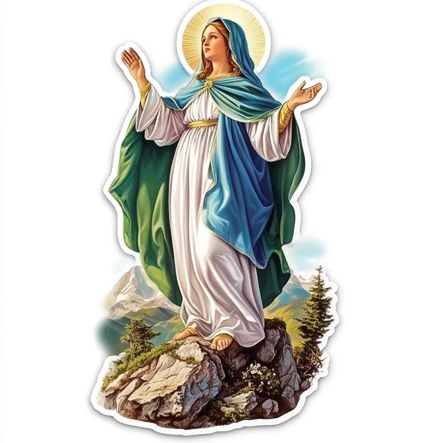 DOPASTICKER Car Sticker Blessed Virgin Mary Sticker Phone Sticker ...