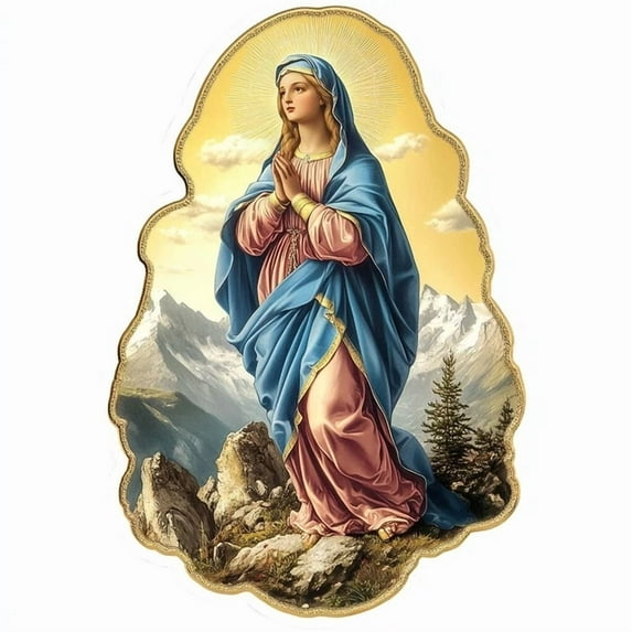 DOPASTICKER Car Sticker Blessed Virgin Mary Sticker Phone Sticker ...