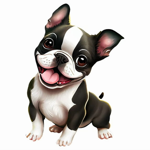 DOPASTICKER Car Sticker Boston Terrier Car Sticker Dogs Sticker Phone ...