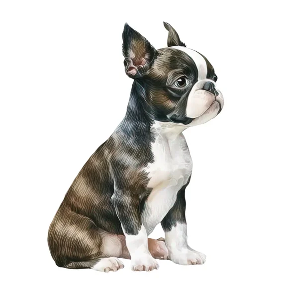 DOPASTICKER Car Sticker Boston Terrier Car Sticker Dogs Sticker Phone ...