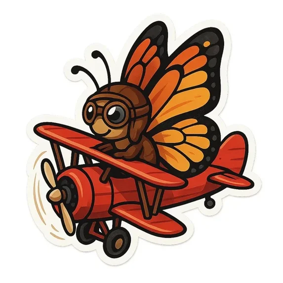 DOPASTICKER Car Sticker Butterfly Pilot Tuning Car Rear Window Phone ...