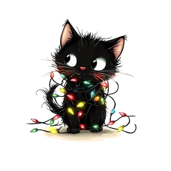 DOPASTICKER Car Sticker Cat Watercolour Sticker Set Weatherproof Phone ...