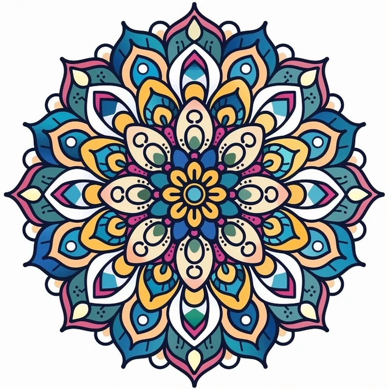DOPASTICKER Car Sticker Colorful Mandala Sticker Phone Sticker, Latop ...