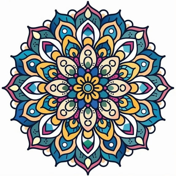 DOPASTICKER Car Sticker Colorful Mandala Sticker Phone Sticker, Latop ...