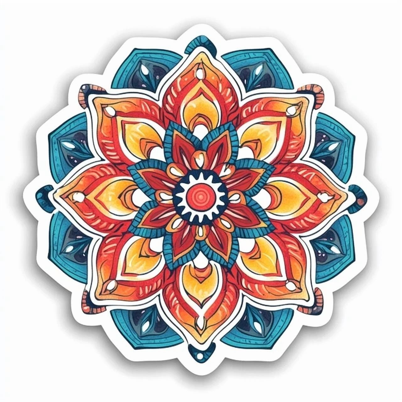 DOPASTICKER Car Sticker Colorful Mandala Sticker Phone Sticker, Latop ...