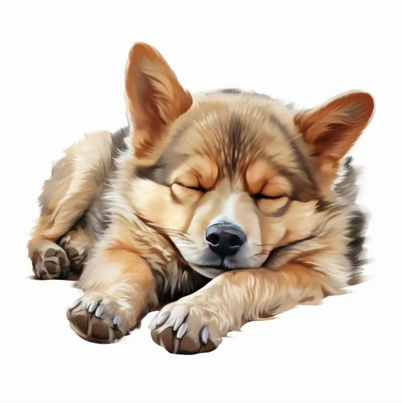 DOPASTICKER Car Sticker Cute Sleeping Car Sticker Dogs Sticker Phone ...