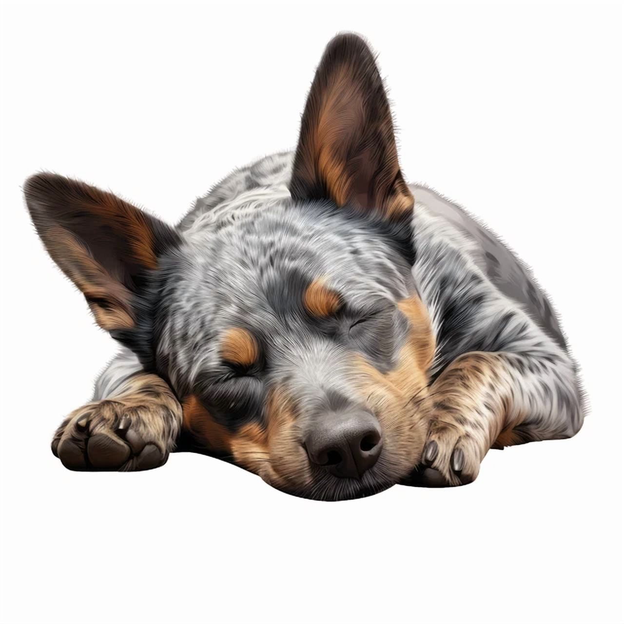 DOPASTICKER Car Sticker Cute Sleeping Dogs Sticker Dogs Sticker Phone ...