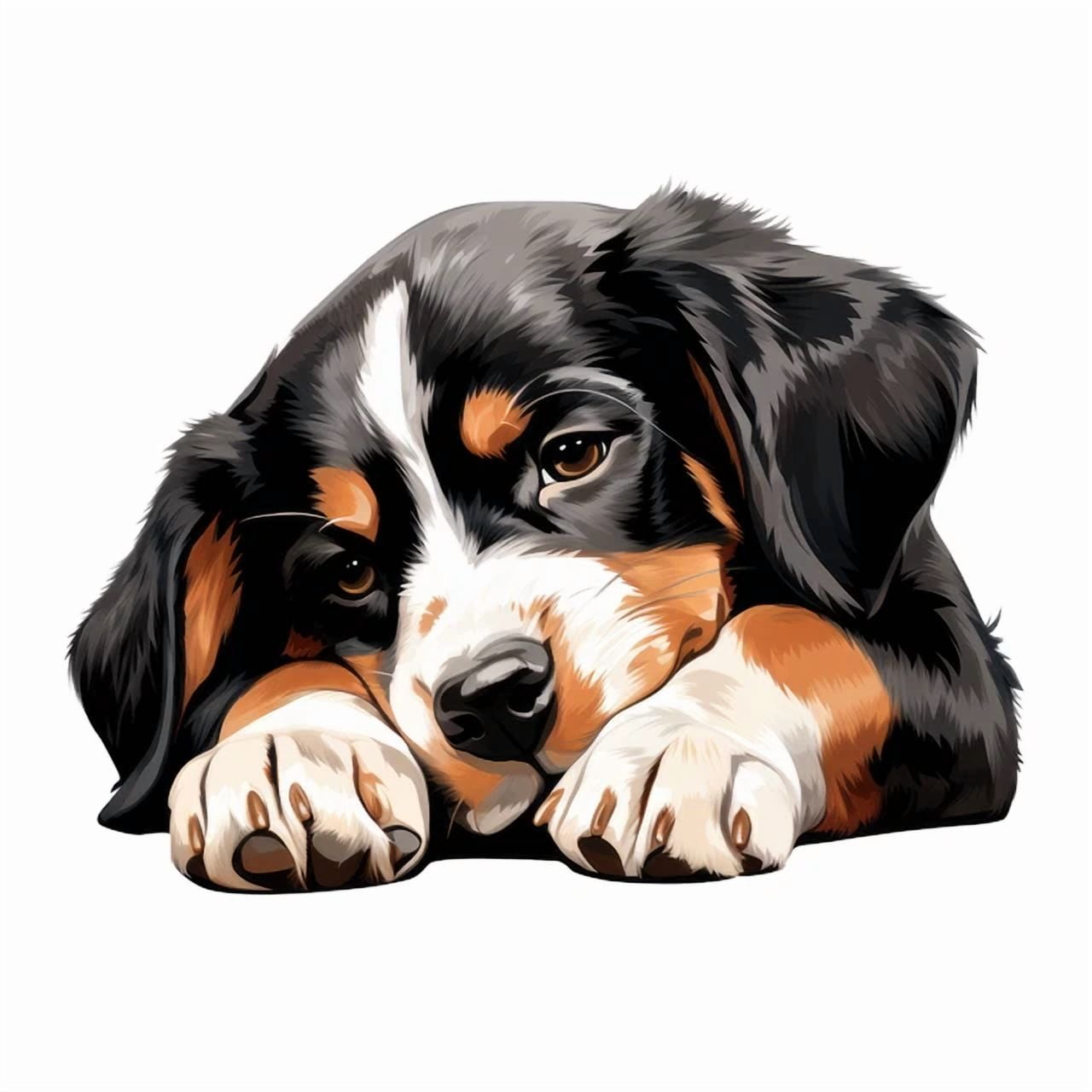 DOPASTICKER Car Sticker Cute Sleeping Dogs Sticker Dogs Sticker Phone ...