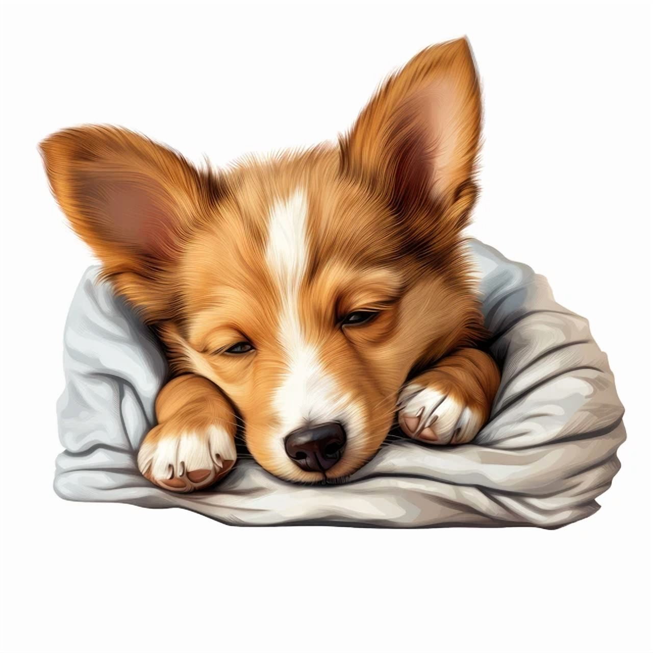 DOPASTICKER Car Sticker Cute Sleeping Dogs Sticker Dogs Sticker Phone ...
