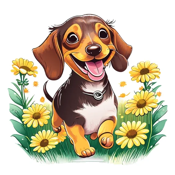 DOPASTICKER Car Sticker Dachshund Car Sticker Dogs Sticker Phone ...