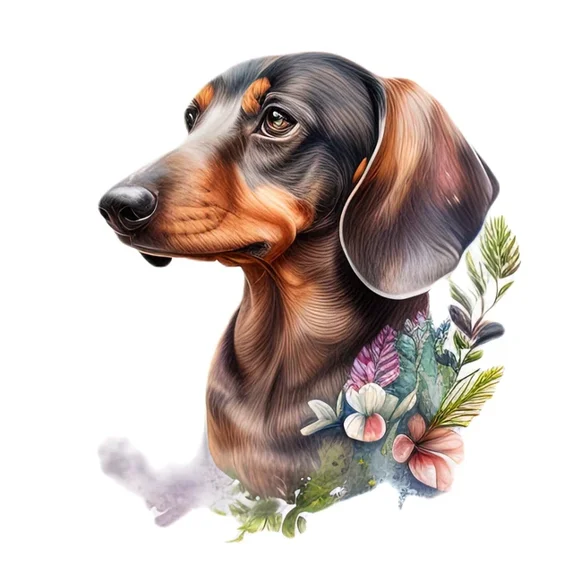 DOPASTICKER Car Sticker Dachshund Car Sticker Dogs Sticker Phone ...